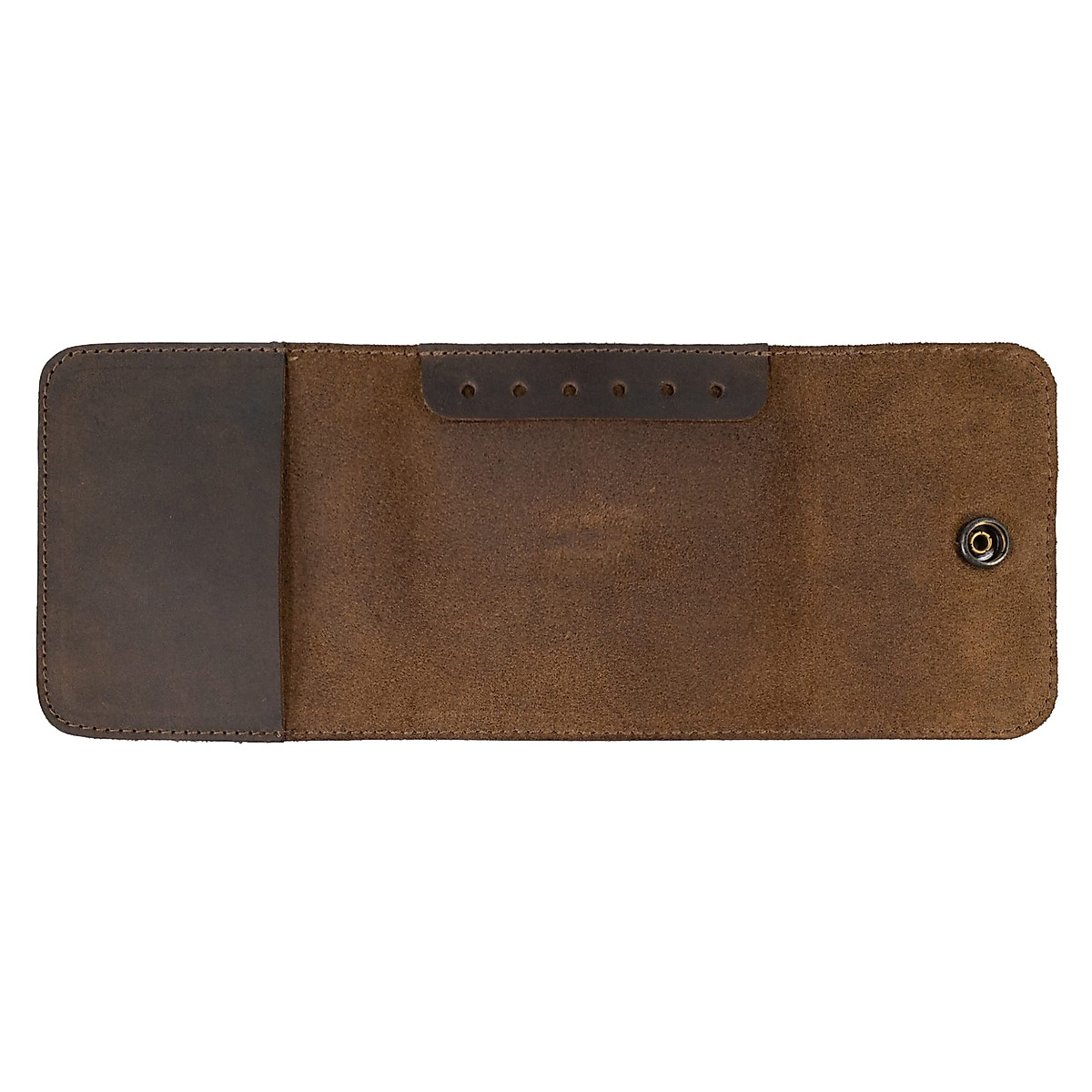 Hide & Drink, Fishing Lure Wallet for Hooks, Squid Jig Organizer - Handmade from Full Grain Leather - Bourbon Brown