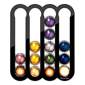 Demi's Home Adhesive Coffee Pod Holder for Nespresso Vertuo Capsules (Measure Before Purchase) - Suitable to be Mounted Inside/Under the Cabinet or on the Wall (Black)
