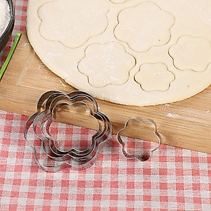 Cookie Cutters Shapes Set, 25pcs Flower,Round,Heart,Star,Mouse Shape Stainless Steel Metal Cookie Molds for Kitchen, Baking