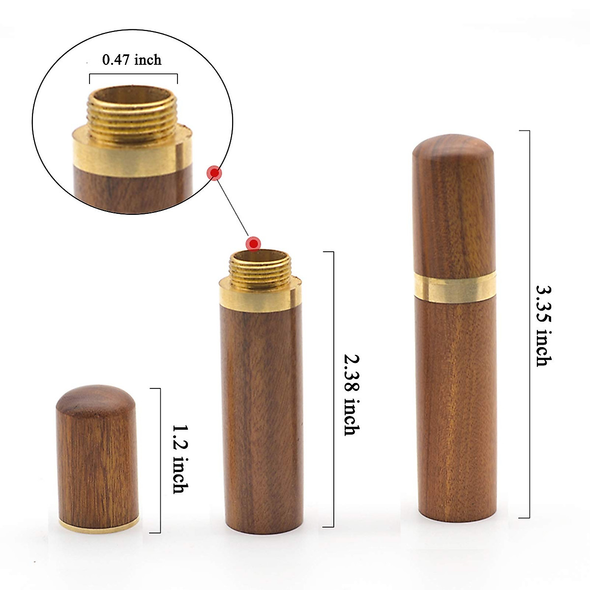 ForFine Needle Storage Portable Wooden Sewing Needle Case Pocket Box Handmade Craft Needle Holder for Store Embroidery Needle, Toothpick, Pill, Bead (5 Packs)