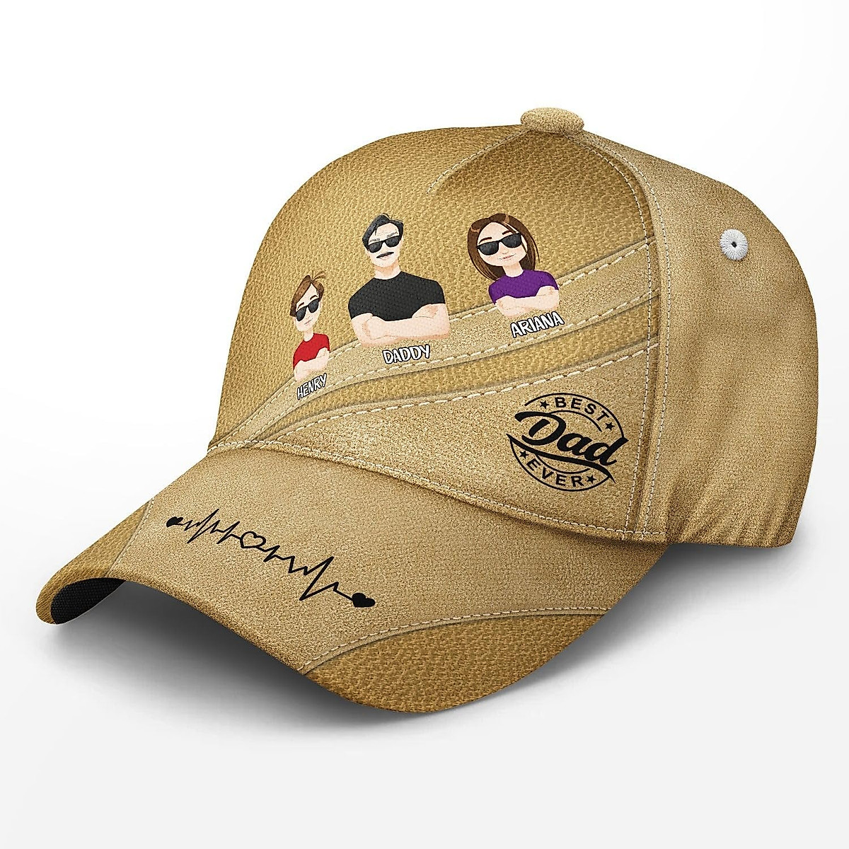 WANDER PRINTS Gifts for Dad - Personalized Classic Cap - Birthday, Loving Gift for Father, Grandfather, Grandpa - Best Dad Ever