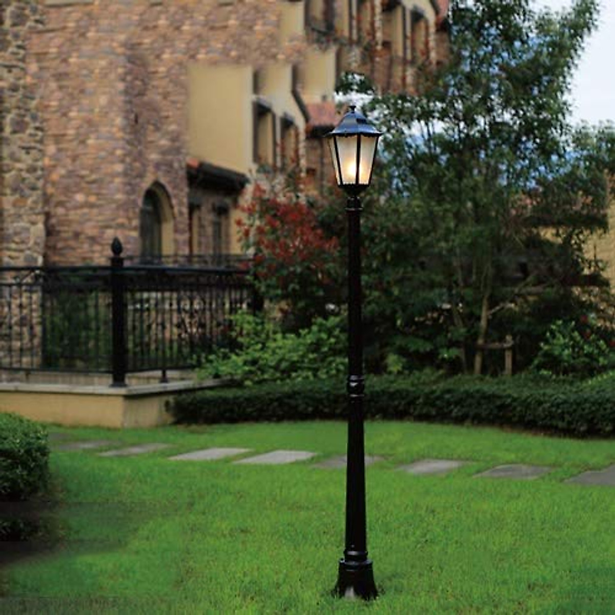 ZZYJYALG European Garden Lights Landscape Lights Retro Outdoor Home Led High Pole Garden Waterproof Outdoor Street Light E27 Courtyard Light Street Lamp Villa Garden Community High Post Lamp