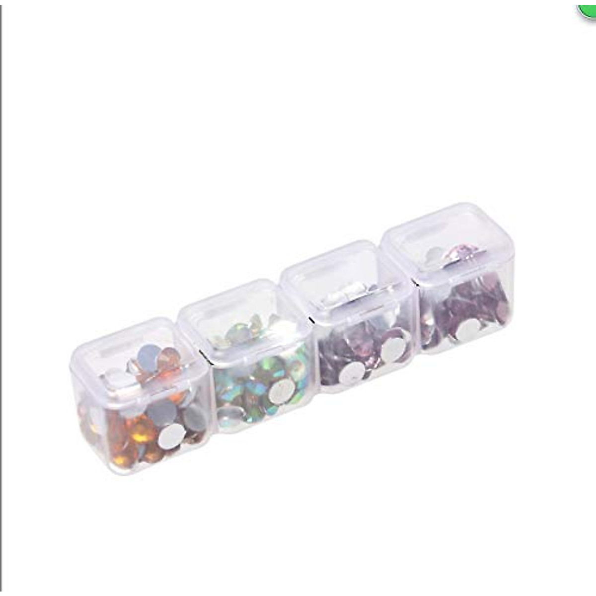 Nunobob 2 Pack 28 Slots Plastic Diamond Painting Storage Box Organizer Case Craft Nail Art Rhinestone Tools Beads Jewelry Storage NUSS5 NUSS5