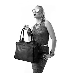 JuJuBe Be Classy Structured Multi-Functional Diaper Bag/Purse, Onyx Collection - Black Ops
