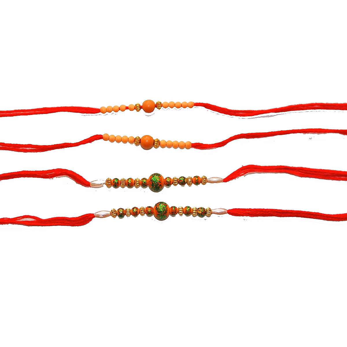 Set of 4 Rakhi Bracelets to USA - Raksha Bandhan Rakhi