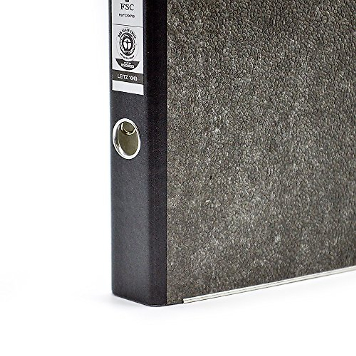 Leitz 2-Ring 1-Inch Premium A4 Sized European Black Marbled Binder, Black (R25)