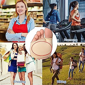 Metatarsal Pads for Women and Men,Ball of Foot Pain Relief,Soft Gel Inside,Help Metatarsalgia,Mortons,Neuroma,Calluses Blisters,Diabetic Feet(2 Pack)