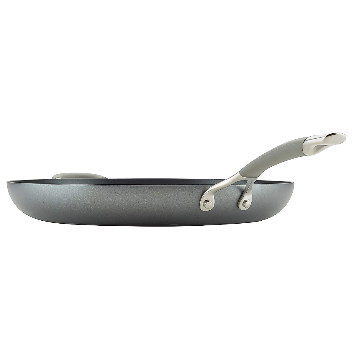 Circulon 81401 14" Helper Handle Hard Anodized Aluminum Skillet, 14 Inch, Oyster Gray