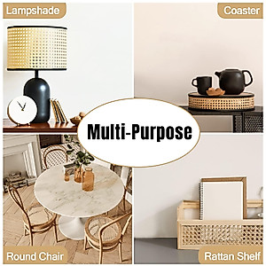 Cane Webbing Roll Rattan Webbing - Caning Material for Chairs Sukh 18 Inch Wide Cane Webbing Woven Open Mesh Cane Rattan Natural Cane Webbing Sheet for Chairs,Cabinet 3.3 FEET