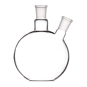 Deschem 2000ml,24/40,2-Neck,Flat Bottom Glass Flask,2L,Two Necks,Laboratory Vessel