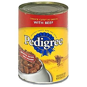 Pedigree Wet Dog Food, Choice Cuts in Sauce with Beef, 13.2 Ounce (Pack of 12)