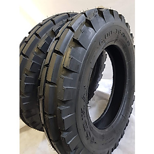 (2 TIRES + 2 TUBES) 7.50-16, 8 PLY ROAD CREW KNK33 Farm Tractor Tires 7.50x16