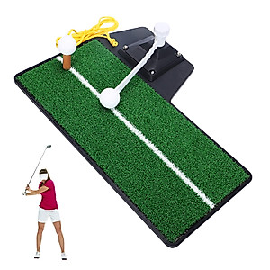 JIUYIBC Golf Swing Trainer, 3-in-1 Golf Swing Training Aid for Indoor and Outdoor, Portable Golf Swing Practice Mat, Golf simulators for Home,Practice Equipment, True Impact