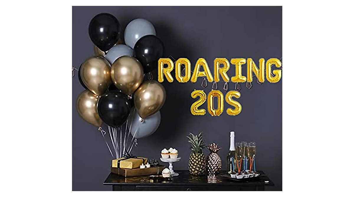 JeVenis 20th Birthday Roaring 20s Balloons Decor