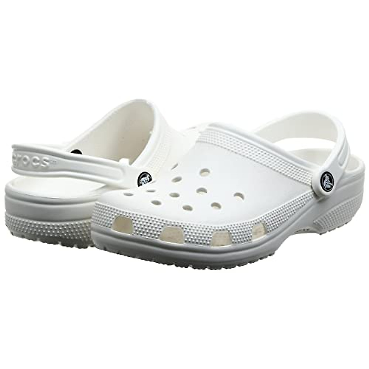 Crocs Unisex-Adult Classic Clogs (Best Sellers), White, 11 Men/13 Women