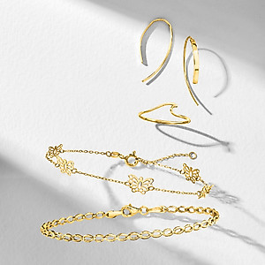 RS Pure by Ross-Simons 14kt Yellow Gold Oval-Link Bracelet. 7 inches