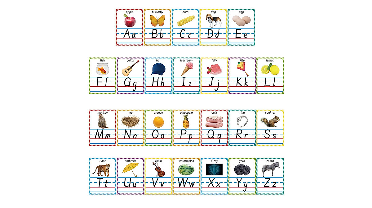 Alphabet and Number Bulletin Board Set for Early Learning Activities