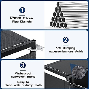 Mavivegue Bookshelf, 9 Cube Storage Organizer, DIY Bookcase, Metal Cube Bookshel, Cubbies Closet Storage Organizer Shelves for Bedroom,Living Room,Home,Office