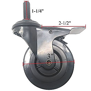 Pellet Grill Locking Caster Wheel for Pit Boss, Louisiana Grill, Rec Tec & Others