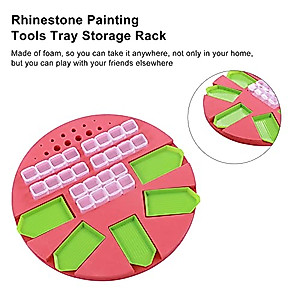 Pssopp Rhinestone Painting Tools Tray Storage Rack, Rhinestone Painting Tools Accessories Kit Storage Containers for DIY Craft Arts