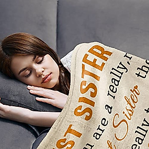 Sister Birthday Gifts from Sister, Best Sisters Ever Gifts from Sister Flannel Blanket for Birthday Gifts for Women Sisters from Sisters Mothers Day Valentines Christmas Throw Blanket 60"*50"