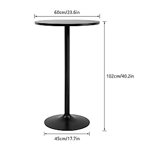 FDW Pub Table 40 Inch Height Cocktail Table Round Bistro Bar Table for Home and Kitchen Dining