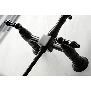 Kingston Brass KS1265PKLBS Duchess Bridge Kitchen Faucet, Oil Rubbed Bronze