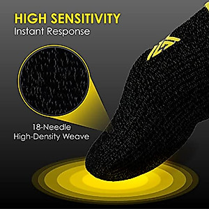 MGC ClawSocks Carbon +Silver, Mobile Phone Gaming Finger Sleeves, Gamer Thumb Protector Stabilizer Compression Support, PUBG Game Hand Controller Gloves Cover Wrap, Durable Fiber Breathable Sweatproof