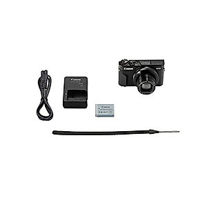 Canon PowerShot Digital Camera [G7 X Mark II] with Wi-Fi & NFC, LCD Screen, and 1-inch Sensor - Black, 100-1066C001