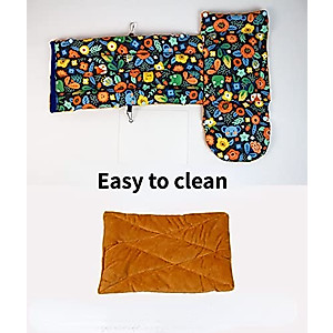 Parrot Warm House Bird Nest Winter Hanging Hammock Birds Sleeping Bed Parrot Hideway Bed Washable for Parrot Parakeet Cockatiels Budgies Lovebird (L,Deep Yellow)