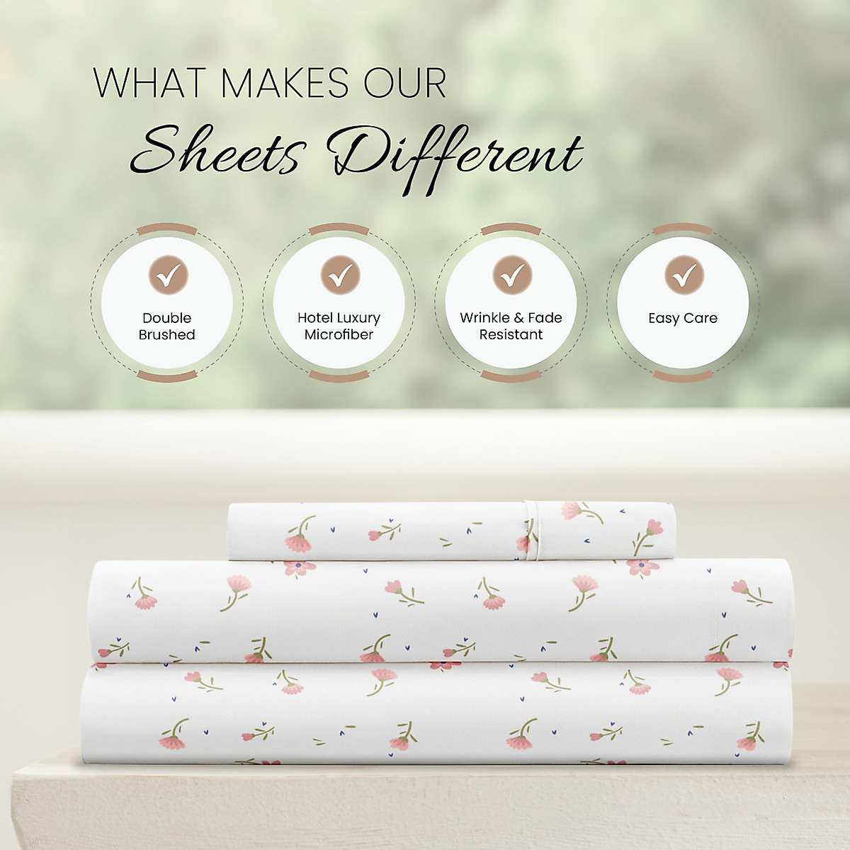 Linen Market 3 Piece Twin Bedding Sheet Set (Pink Floral) - Sleep Better Than Ever with These Ultra-Soft & Cooling Bed Sheets for Your Twin Size Bed - Deep Pocket Fits 16" Mattress