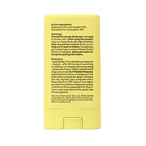 Sun Bum Kids SPF 50 Clear Face Stick Sunscreen | Broad Spectrum Sunblock with Vitamin E | Wet or Dry Skin Application | Hawaii 104 Act Compliant (Octinoxate & Oxybenzone Free)| Travel Friendly 0.53 oz