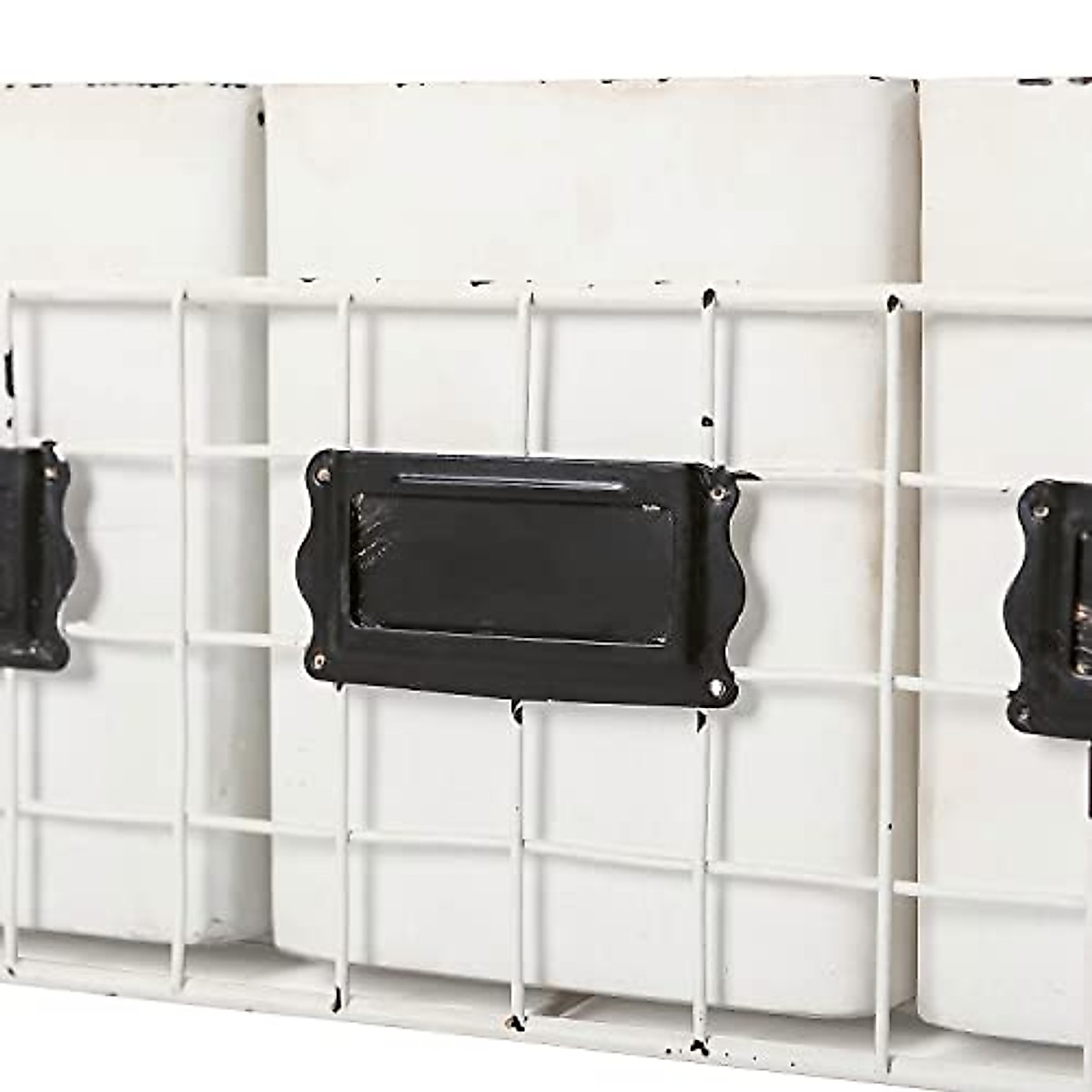 NIKKY HOME Farmhouse 3 Compartment Flatware Cutlery Caddy Countertop Silverware Holder for Spoons, Knives, Forks - White