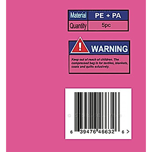 Storage Army [Pack of 5 Medium Storage Bags Sealed Compressed Vacuum Bag Save Storage Space Home Organizer & Travel Storage Saver Bags Protection Against Water | Odor | Mildew | Dust | Dirt | Insects
