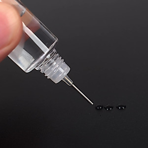 IUAQDP 10 Pieces 10ml/0.34oz Precision Tip Applicator Bottles, Transparent Empty Glue Dropper Bottle with Steel Needle & Sealing Cap, Plastic Squeezable Dispensing Needle Bottle for Oil Glue Ink