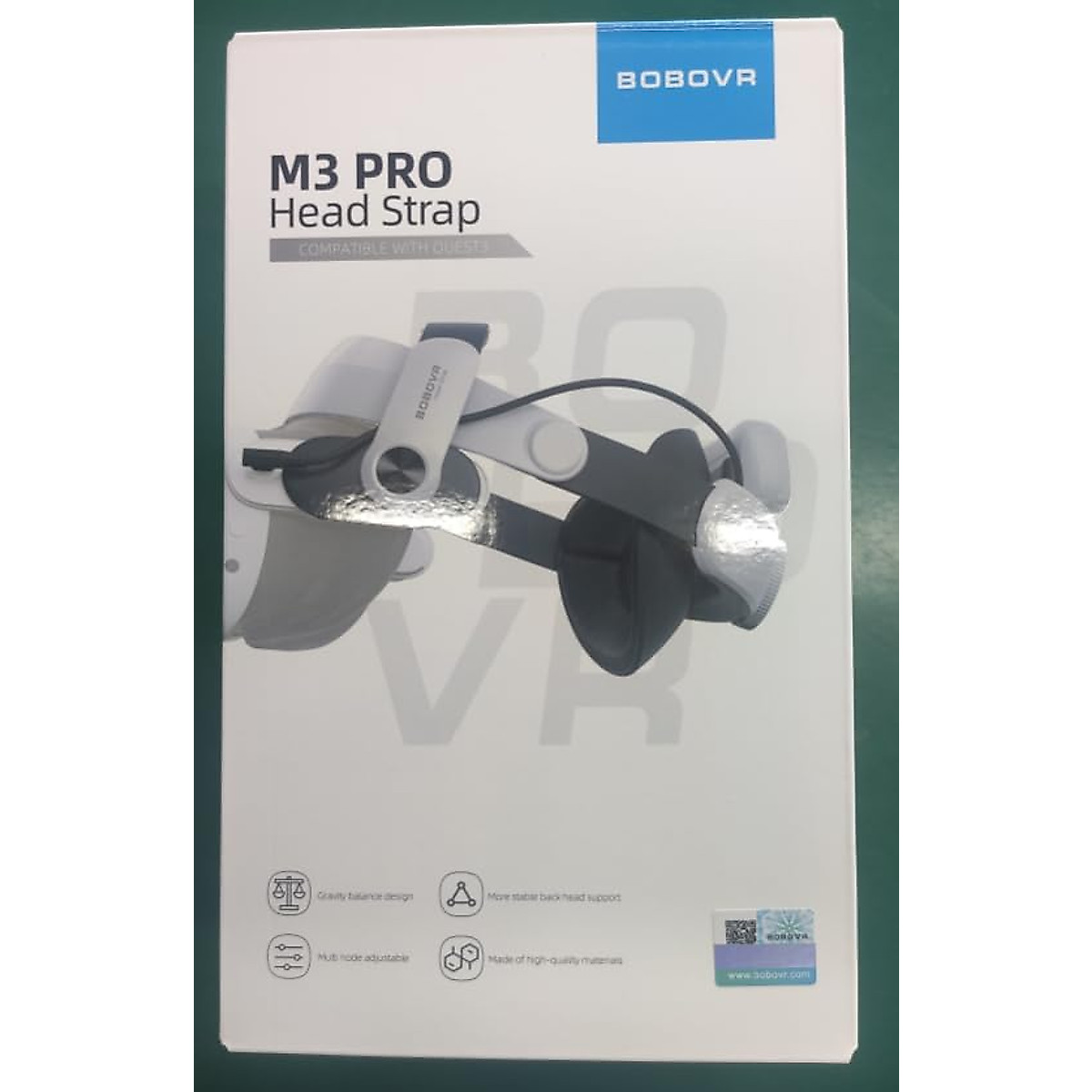 BOBOVR M3 Pro Battery Pack Head Strap Accessories, Compatible with Meta Quest 3/Quest 3S,Reduce Facial Stress,Magnetic Battery Swap Design