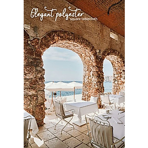 6 Pack Square Tablecloth 52 x 52 Inch White Square Table Cloth,Stain and Wrinkle Resistant Washable Polyester Table Clothes Decorative Fabric Table Cover for Wedding Dining kitchen Parties Card Table