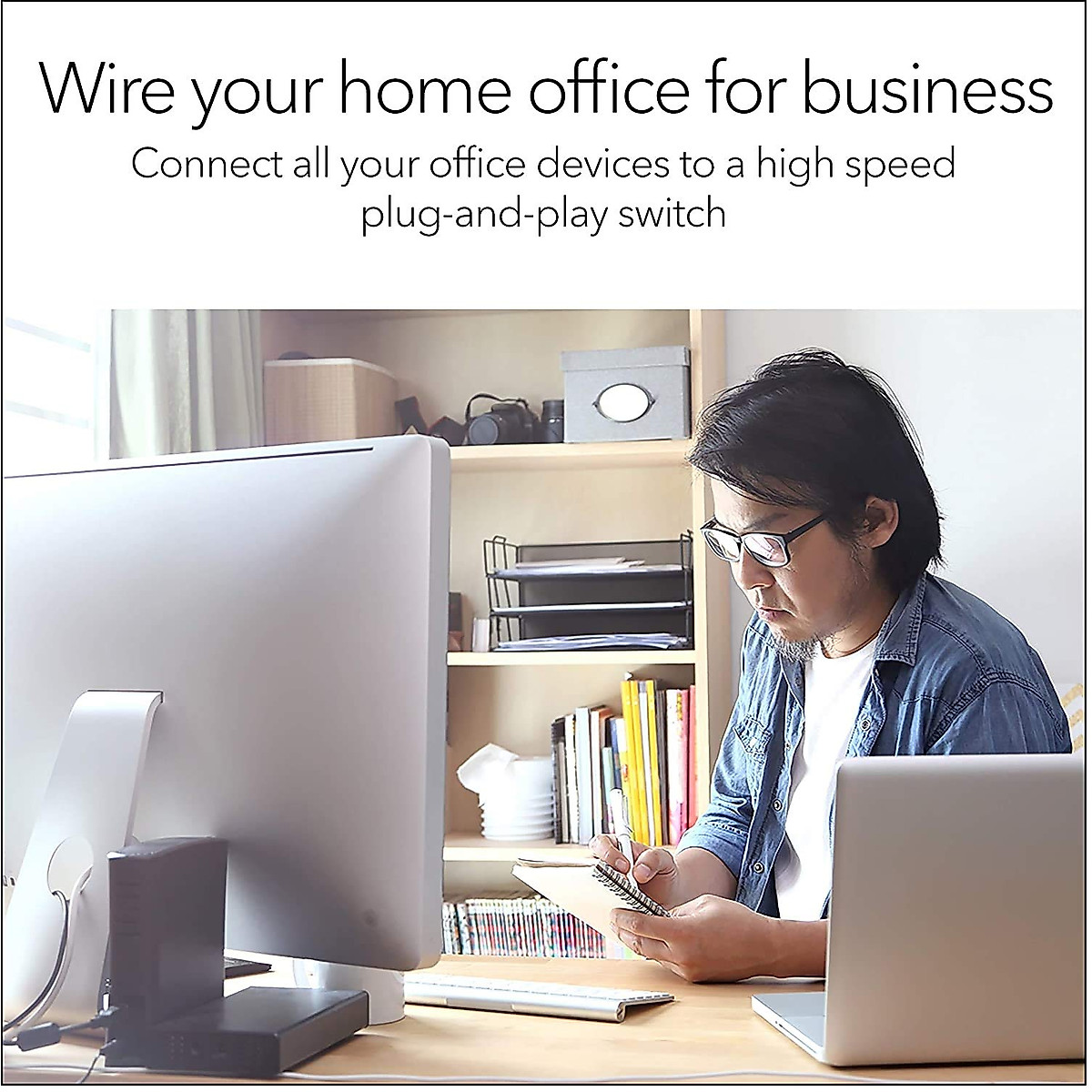 NETGEAR GS305, 5 Port Gigabit Ethernet Network Switch, Ethernet Splitter, Hub, Desktop, Sturdy Metal, Fanless, Plug and Play