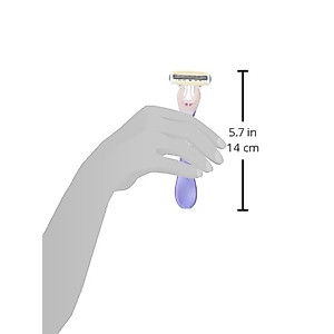 Schick Quattro Womens Disposable Razors for Sensitive Skin, 3 Count, Pack of 2