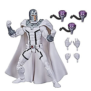 Marvel Hasbro Legends Series X-Men 6-inch Collectible Magneto Action Figure Toy, Premium Design and 2 Accessories, Ages 4 and Up, White