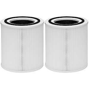 Asheviller TT-AP005 Filter Replacement, Compatible with TaoTronics TT-AP005 Air Purifier, 3-in-1 Pre-Filter, H13 Grade True HEPA and Activated Carbon Filter, 2 Pack