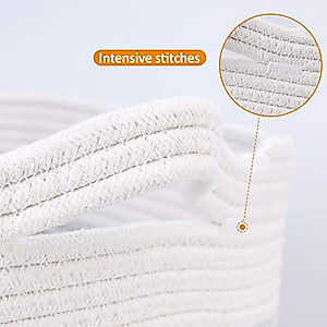 SAILARY Cotton Rope Woven Basket XX Large Size 20"x20"x13.5"- For Home Decoration, Baby Nursery Bins & Boxes Storage, Laundry and Organization Basket