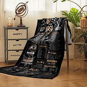 60th Anniversary Blanket Gifts Gift for 60th diamond Wedding Anniversary Sixty Years of Marriage Gifts for Couple Wife Husband Dad Mom Parents Grandpa Grandma Grandparents Back in 1964 Blanket 60x50