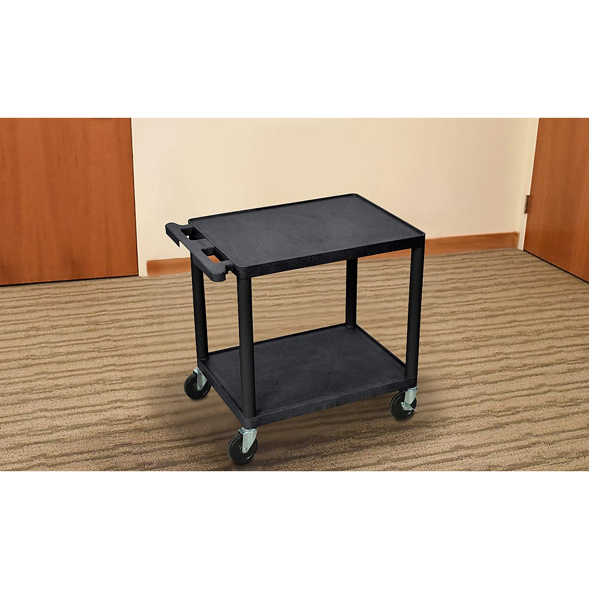 Luxor LP26-B 26" H AV Cart - Two Shelves