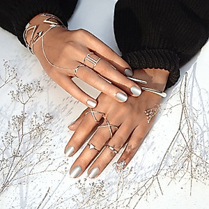 Modern Trendy Fashion Geometric Double Wide Vertical Bar Ring .925 Sterling Silver Ring For Teen Women Adjustable