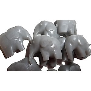 Elephant Soaps for Baby Shower Favors First Birthday Party Goats Milk Honey Scent 20 Pack (gray)