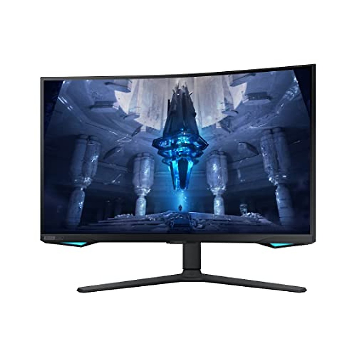 SAMSUNG 32" Odyssey Neo G7 4K UHD 165Hz 1ms G-Sync 1000R Curved Gaming Monitor, Quantum HDR2000, AMD FreeSync Premium Pro, Ultrawide Game View, DisplayPort, HDMI, Height Adjustable Stand, Black, 2022