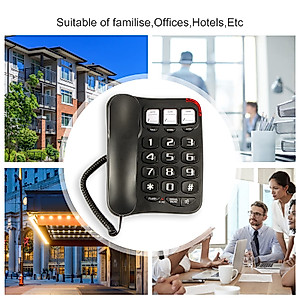 Large Button Phone for Seniors, Amplified Corded Phone with Speakerphone for Elderly Home Landline Phones, No Need to use Batteries,with Loud Ringer, One-Touch Dialing…