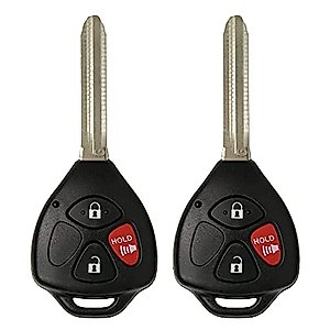 Keyless2Go Replacement for Keyless Entry Remote Car Key with G Chip for Select 4Runner Rav4 Yaris Models That Use HYQ12BBY, HYQ12BDC (2 Pack)