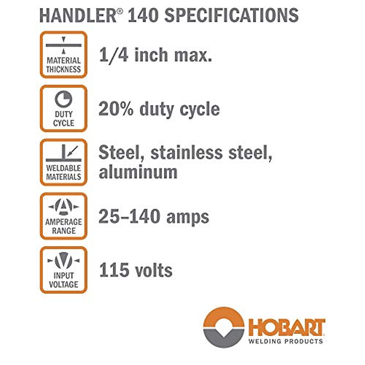 Hobart 500559 Handler 140 MIG Welder 115V